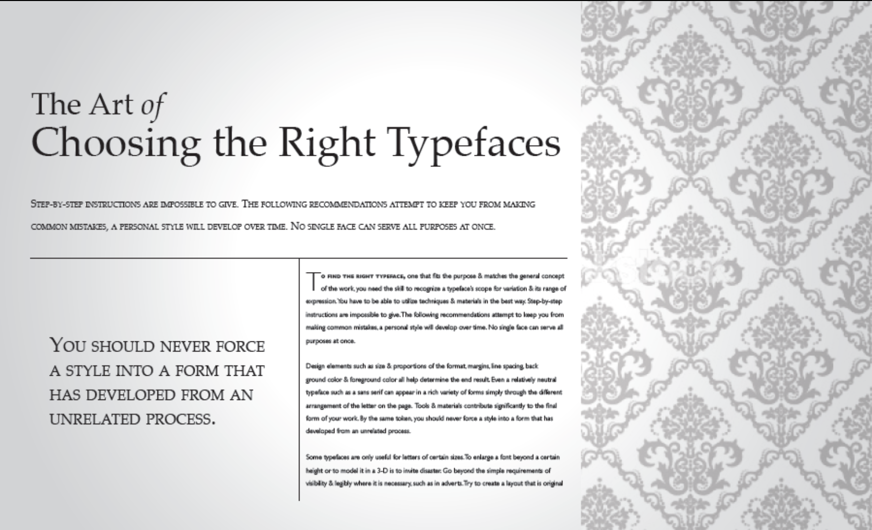 How to pick the Right Typeface | Graphic Design Thoughts